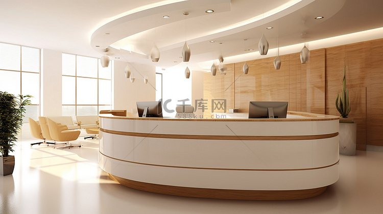 接待柜台设计 3D 渲染背景图片免费下载_海报banner/高清大图_千库网(图片编号6896187)