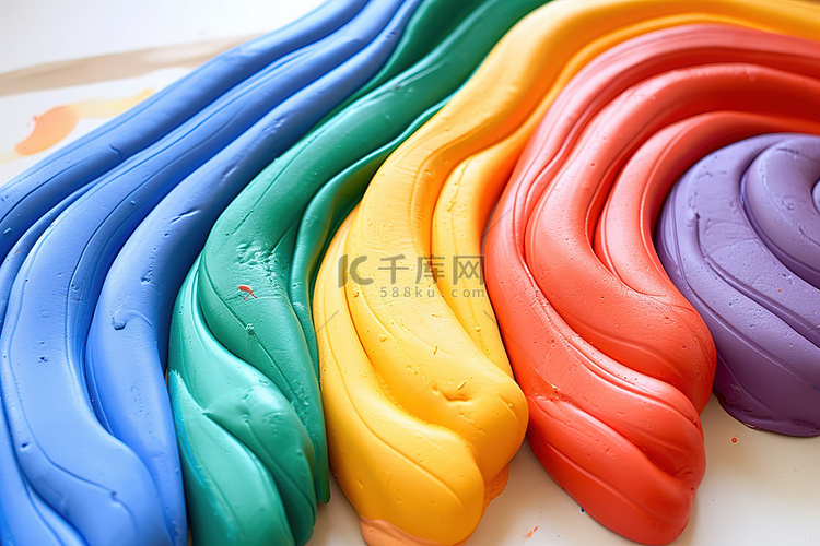 一些彩色粘土塑造成彩虹漩涡背景图片免费下载_海报banner/高清大图_千库网(图片编号7016736)