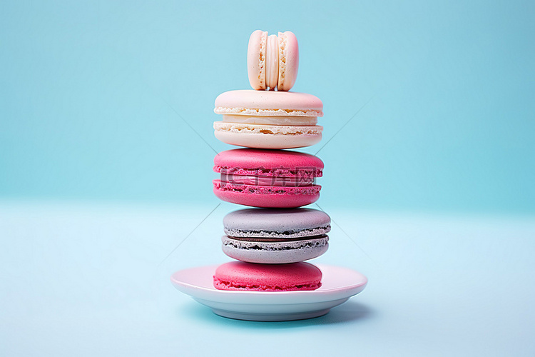 蓝色背景的马卡龙背景图片免费下载_海报banner/高清大图_千库网(图片编号7000127)