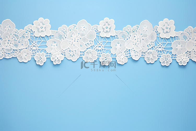 浅蓝色背景上的花边边框背景图片免费下载_海报banner/高清大图_千库网(图片编号7046720)