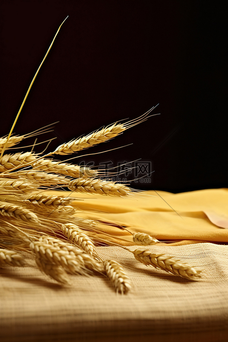 竹桌上的麦穗和成熟的麦芽背景图片免费下载_海报banner/高清大图_千库网(图片编号7146967)