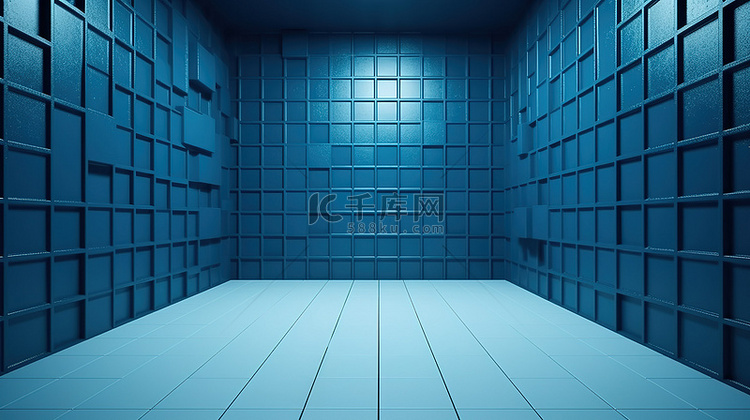 以 3d 呈现的蓝色墙壁背景图片免费下载_海报banner/高清大图_千库网(图片编号6675026)