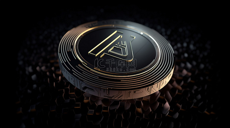 加密货币世界中 algorand 或 algo 黑币的卡通风格 3d 渲染背景图片免费下载_海报banner/高清大图_千库网(图片编号 ...