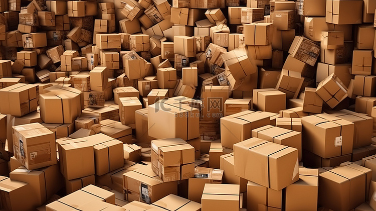 交付包裹和包裹堆纸板箱的 3D 概念化背景图片免费下载_海报banner/高清大图_千库网(图片编号6838305)