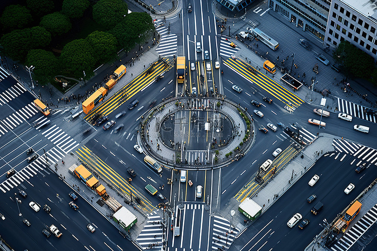 这是繁忙城市十字路口的鸟瞰图背景图片免费下载_海报banner/高清大图_千库网(图片编号6985821)