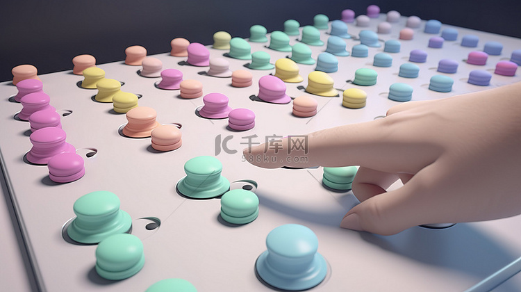 卡通手 3D 在柔和的背景上选择正确与不正确的按钮选项背景图片免费下载_海报banner/高清大图_千库网(图片编号6728872)
