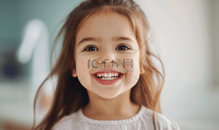 小女孩去牙科诊所看牙高清摄影大图-千库网