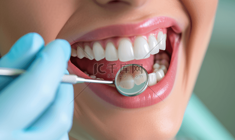 女性牙齿健康高清摄影大图-千库网