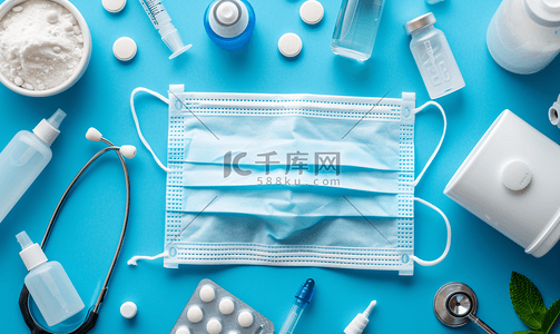 口罩卫生医疗高清摄影大图-千库网