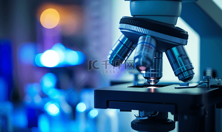 显微镜生物研究高清摄影大图-千库网