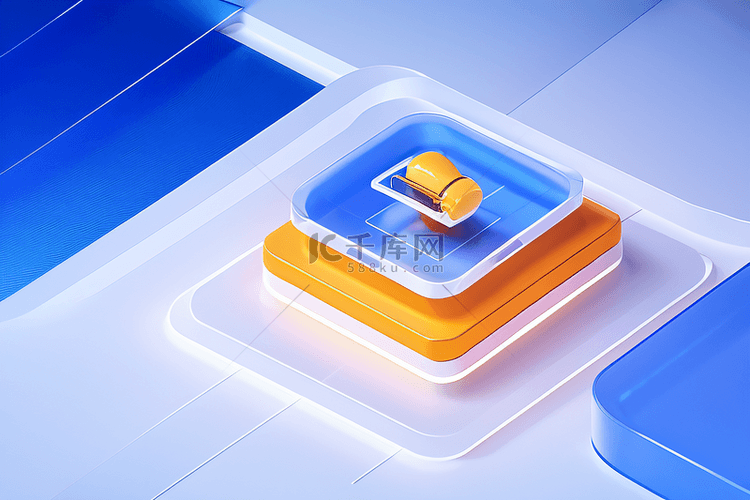 立体金融商务办公3DICON图标背景7背景图片免费下载_海报banner/高清大图_千库网(图片编号7168526)