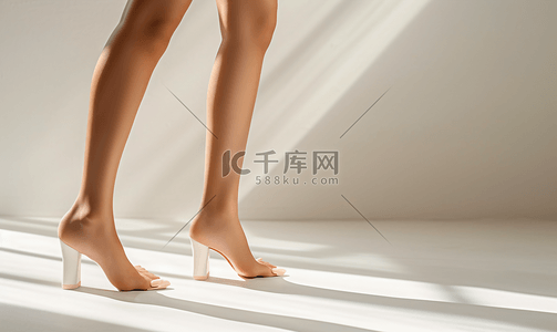 美容形体腿部特写高清摄影大图-千库网