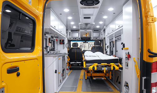 紧急救护车患者医疗高清摄影大图-千库网