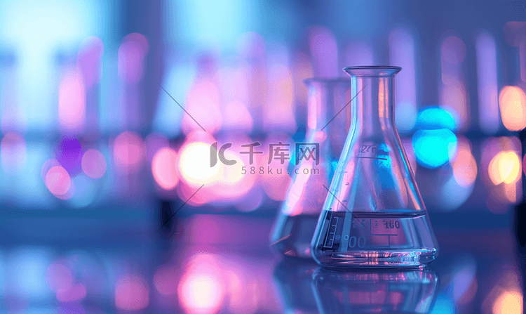 实验室烧杯试管高清摄影大图-千库网