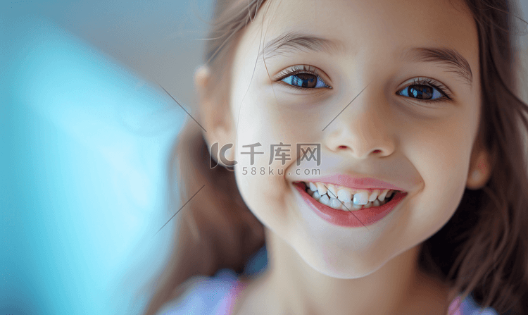 小女孩去牙科诊所看牙高清摄影大图-千库网