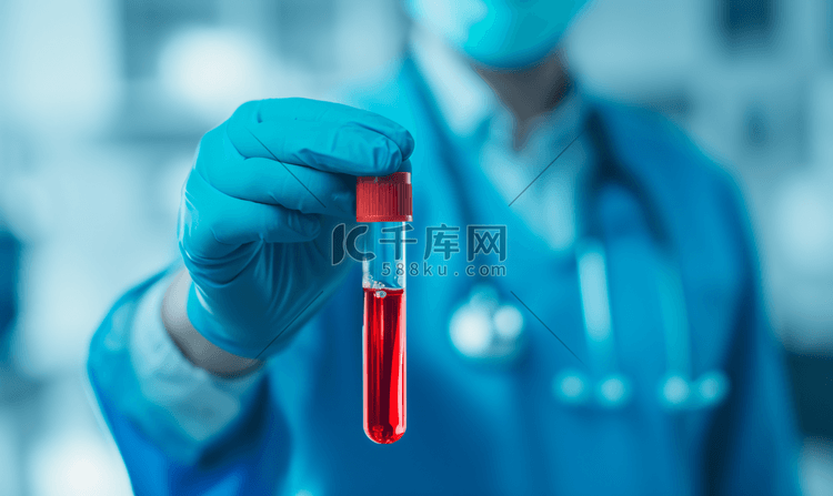 拿试管的医生高清摄影大图-千库网