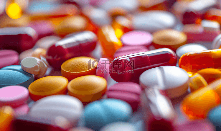保健品药片药丸医疗高清摄影大图-千库网