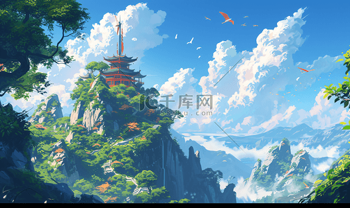 广东河源缺牙山风力发电机高清摄影大图-千库网