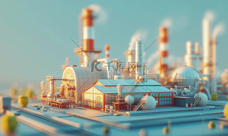 工厂太阳能系统高清摄影大图-千库网