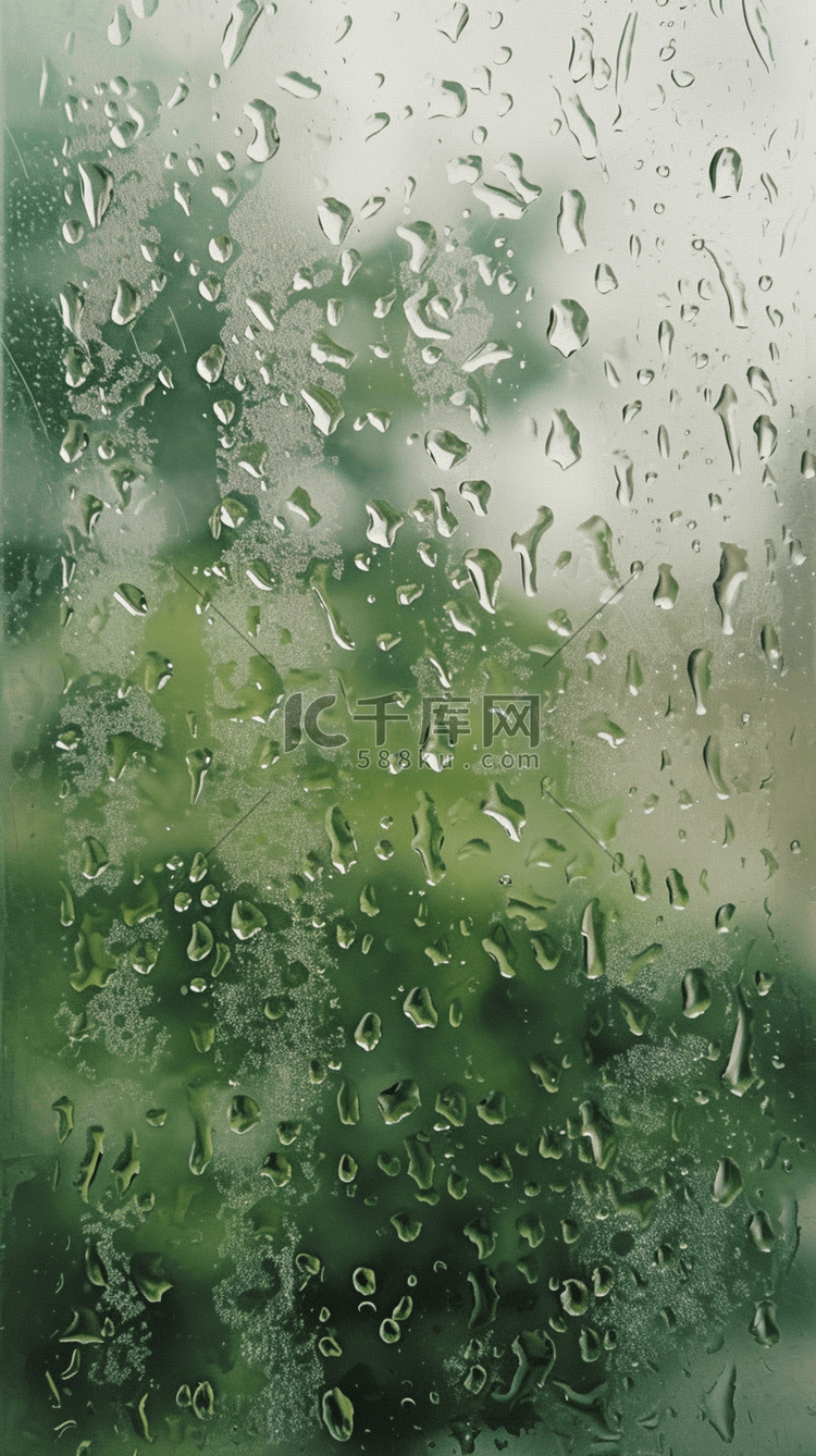 春天绿色玻璃窗上的雨点背景图背景图片免费下载_海报banner/高清大图_千库网(图片编号7175491)