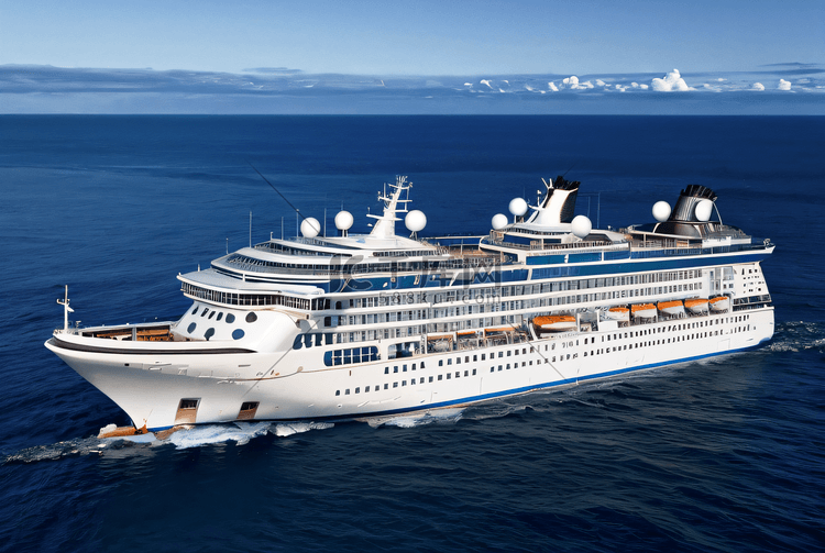 海上航行的豪华游轮摄影图1高清摄影大图-千库网