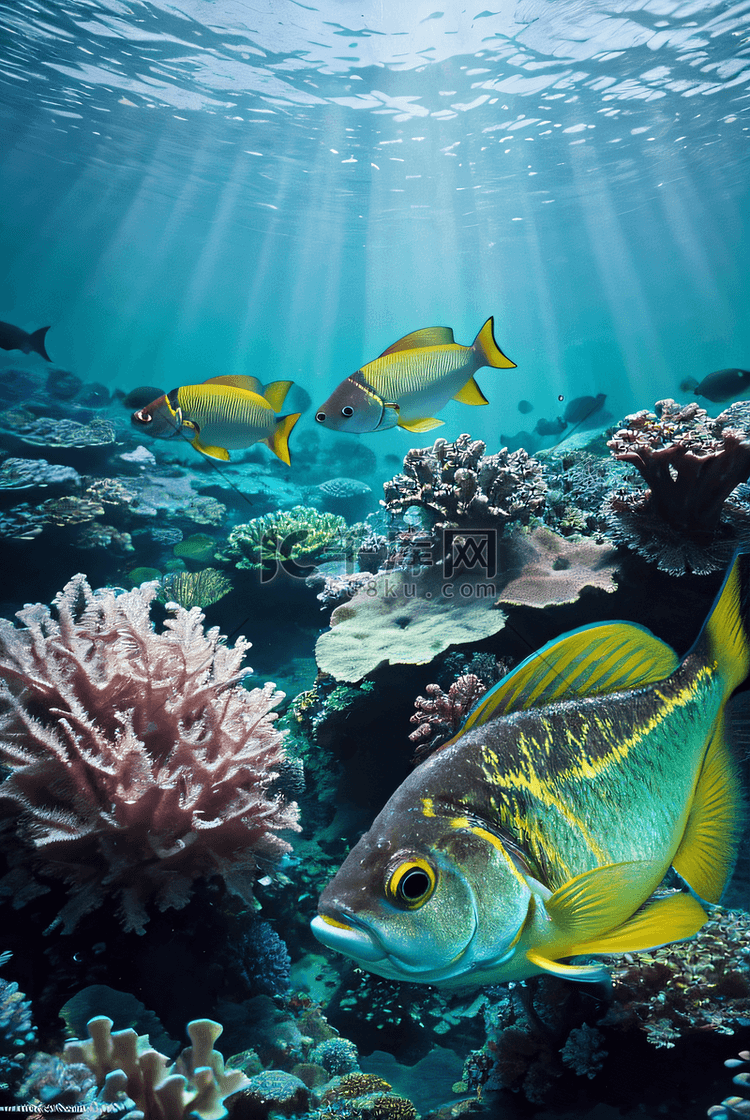 海底游的美丽鱼儿摄影图片6高清摄影大图-千库网