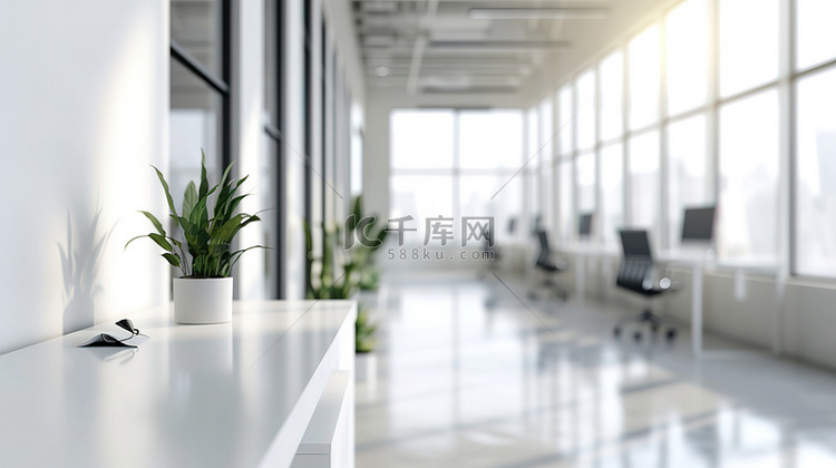 清新明亮的办公室场景背景背景图片免费下载-千库网