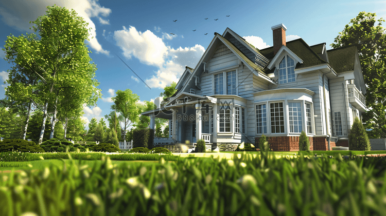 豪华住宅独栋房屋摄影7高清摄影大图-千库网