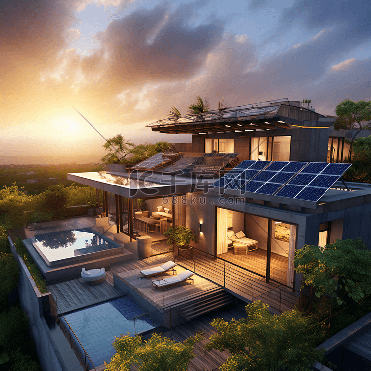 新能源房屋高清摄影大图-千库网