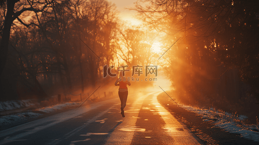 跑步女性人像摄影12高清摄影大图-千库网