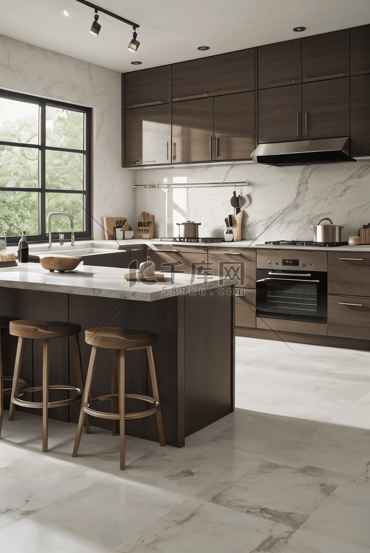 厨房装饰装修摄影配图3高清摄影大图-千库网
