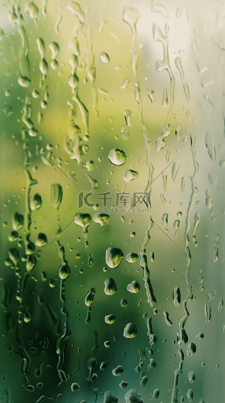 春天绿色玻璃窗上的雨点背景图背景图片免费下载_海报banner/高清大图_千库网(图片编号7175502)