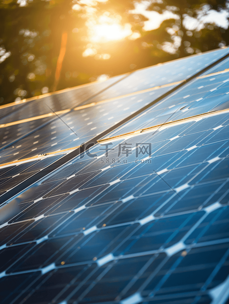 户外的太阳能板高清摄影大图-千库网