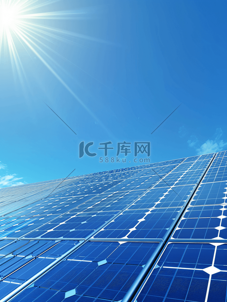 电池板背景光伏新能源高清摄影大图-千库网