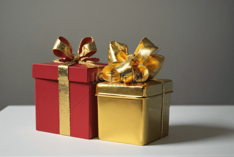 精致礼品装饰盒子摄影图3高清摄影大图-千库网