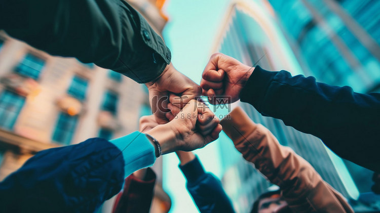 纹理碰拳庆祝立体描绘摄影照片高清摄影大图-千库网