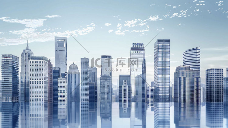 城市建设立体描绘摄影照片高清摄影大图-千库网