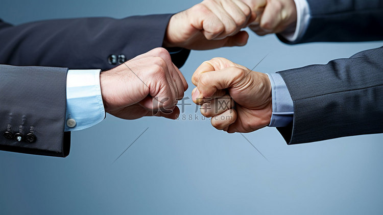 真实碰拳庆祝立体描绘摄影照片高清摄影大图-千库网