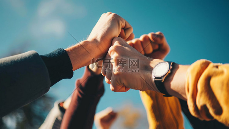 矢量碰拳庆祝立体描绘摄影照片高清摄影大图-千库网