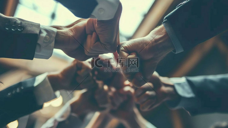 碰拳庆祝立体描绘摄影照片高清摄影大图-千库网