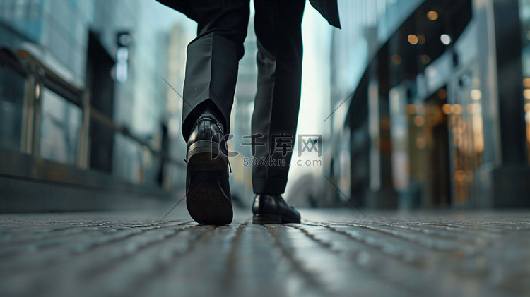 上班族商务步行台阶立体描绘摄影照片独特高清摄影大图-千库网