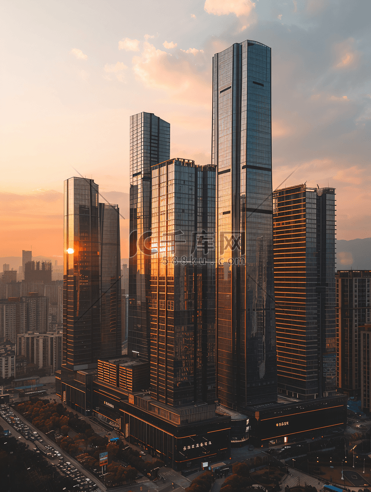 成都CBD高楼高清摄影大图-千库网