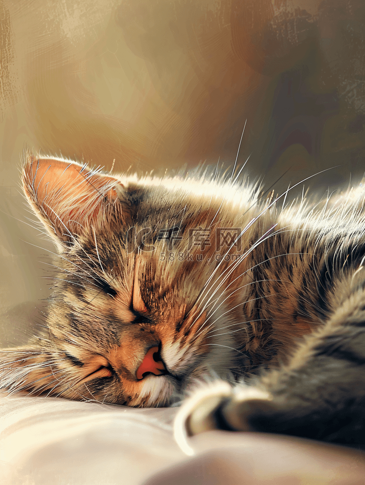 猫睡觉的猫高清摄影大图-千库网