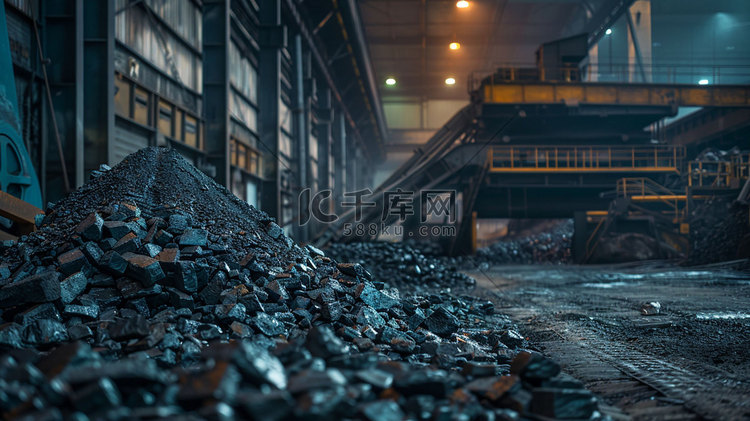 钢铁工厂立体描绘摄影照片高清摄影大图-千库网
