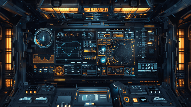 彩色科技星光室内数据屏幕展示的背景图片免费下载-千库网