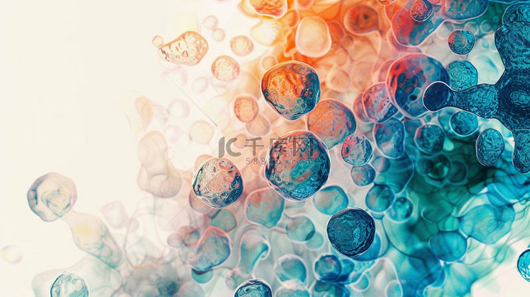 细胞细节特写合成创意背景图片免费下载-千库网
