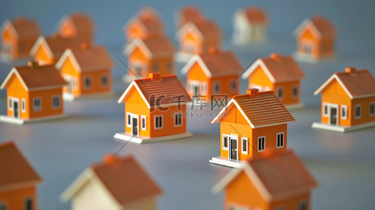 排列整齐的橙色房屋图片高清摄影大图-千库网