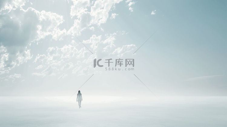 白色简约平面人物背影的背景图片免费下载-千库网