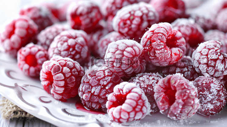 速冻冷冻的水果树莓1高清摄影大图-千库网