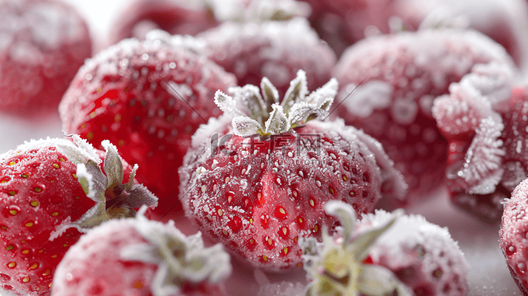 速冻冷冻的水果草莓17高清摄影大图-千库网